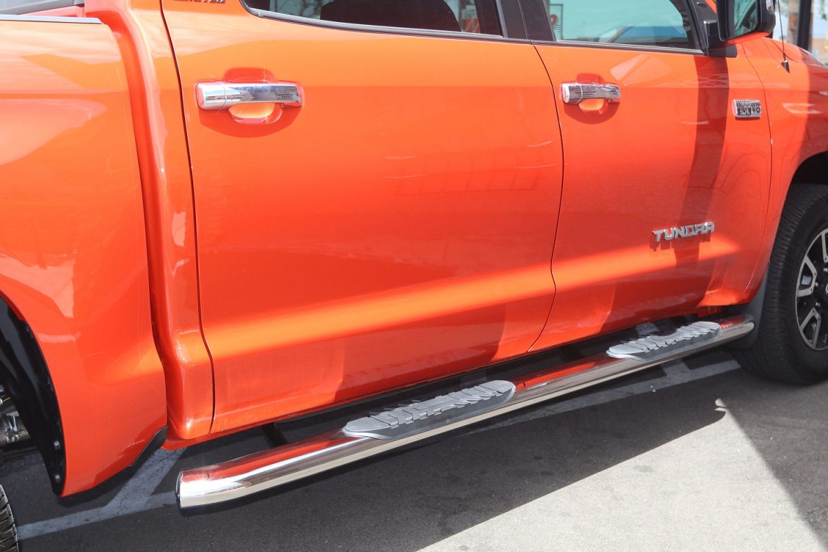 2007-2021 Tundra Crew Max 5″ Wide Polished S/S Step Bars - Truck Access ...